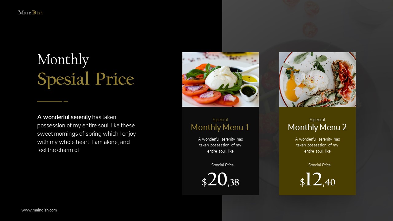 Main Dish Restaurant Keynote Presentation Template Fully Animated ...