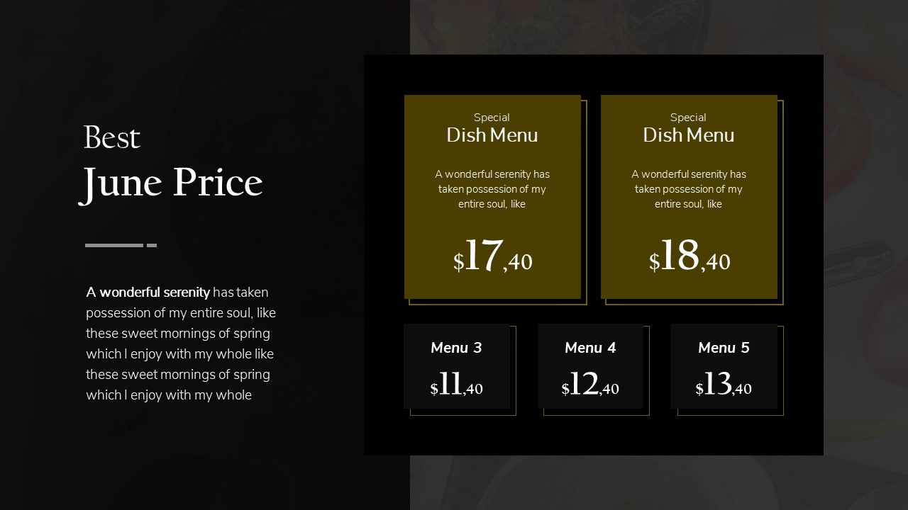 Main Dish Restaurant Keynote Presentation Template Fully Animated ...