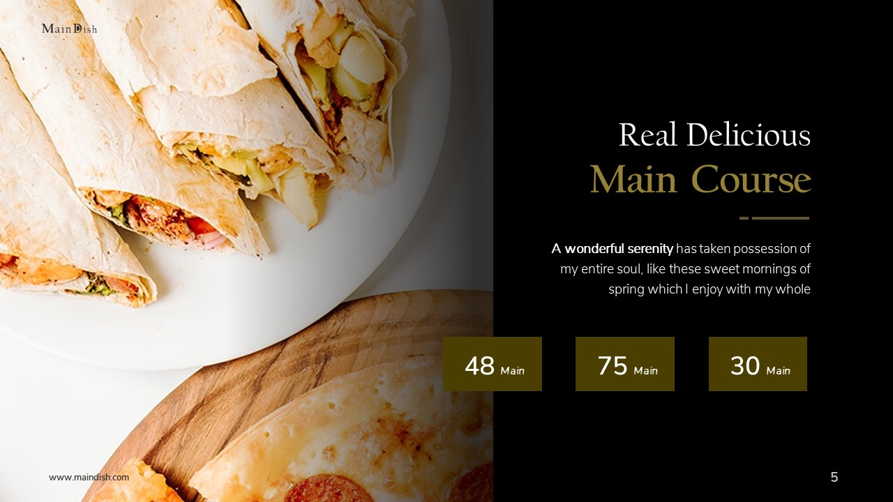 Main Dish Restaurant Keynote Presentation Template Fully Animated ...