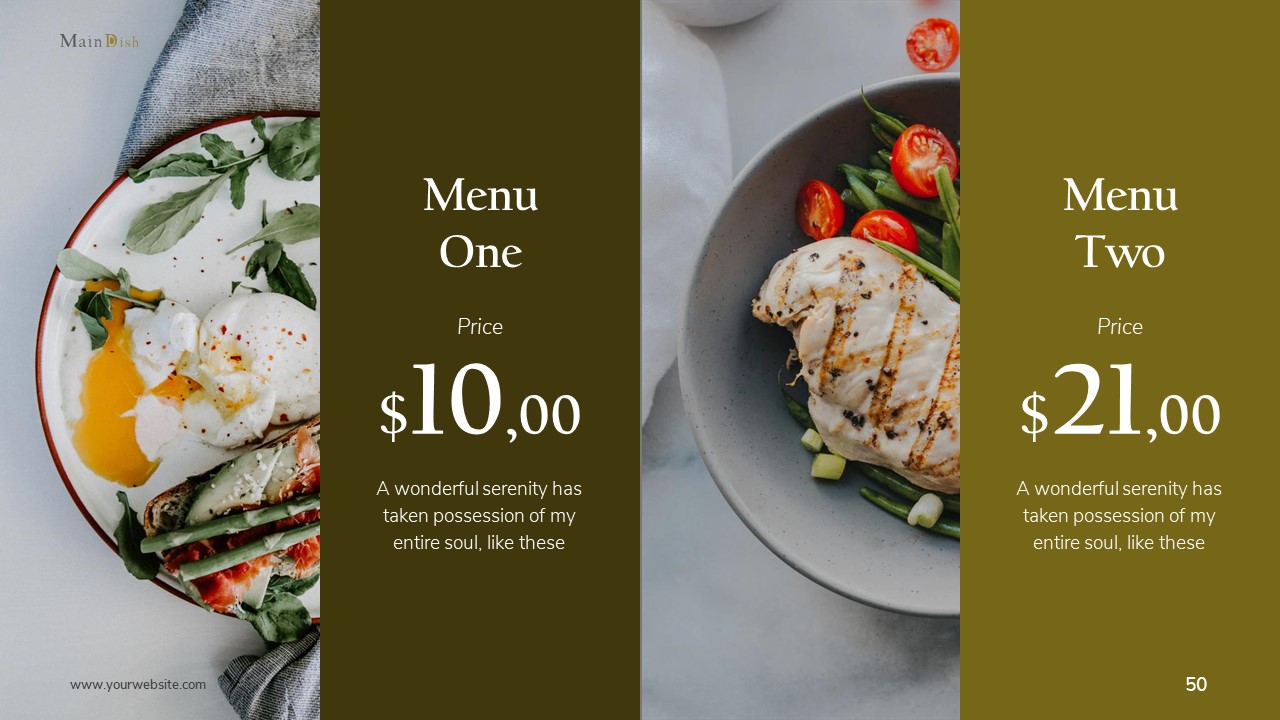 Main Dish Restaurant Keynote Presentation Template Fully Animated ...