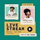 Live Stream Event Flyer Set, Print Templates | GraphicRiver