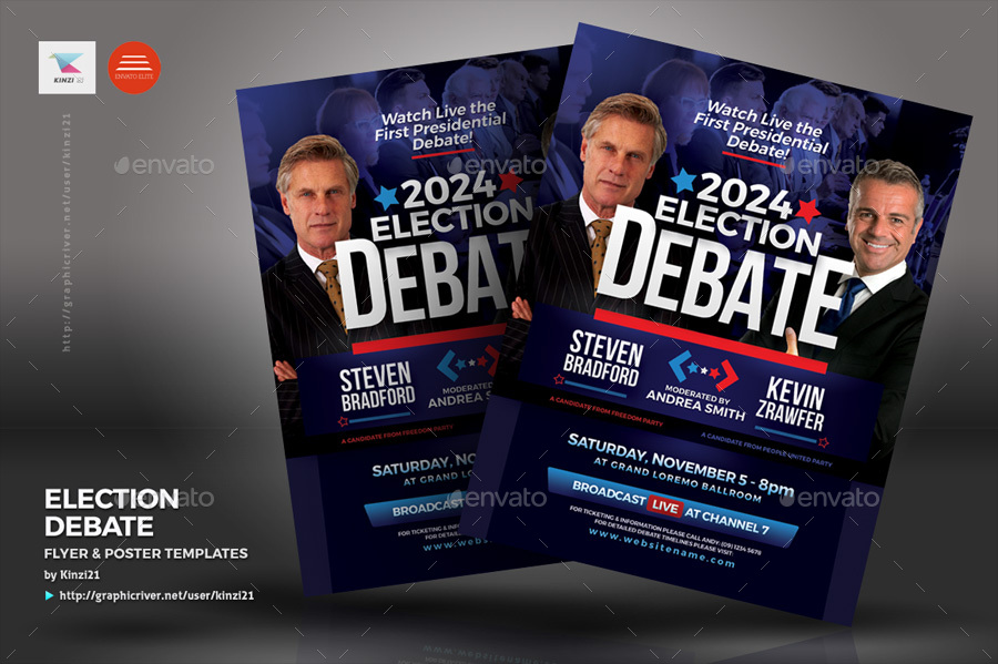 Election Debate Flyer & Poster Templates, Print Templates | GraphicRiver