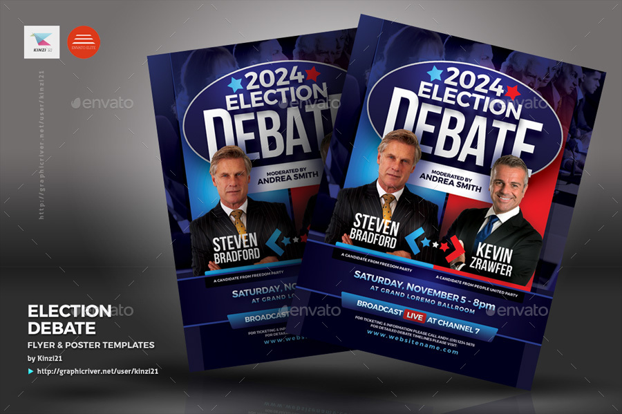 Election Debate Flyer & Poster Templates, Print Templates | GraphicRiver