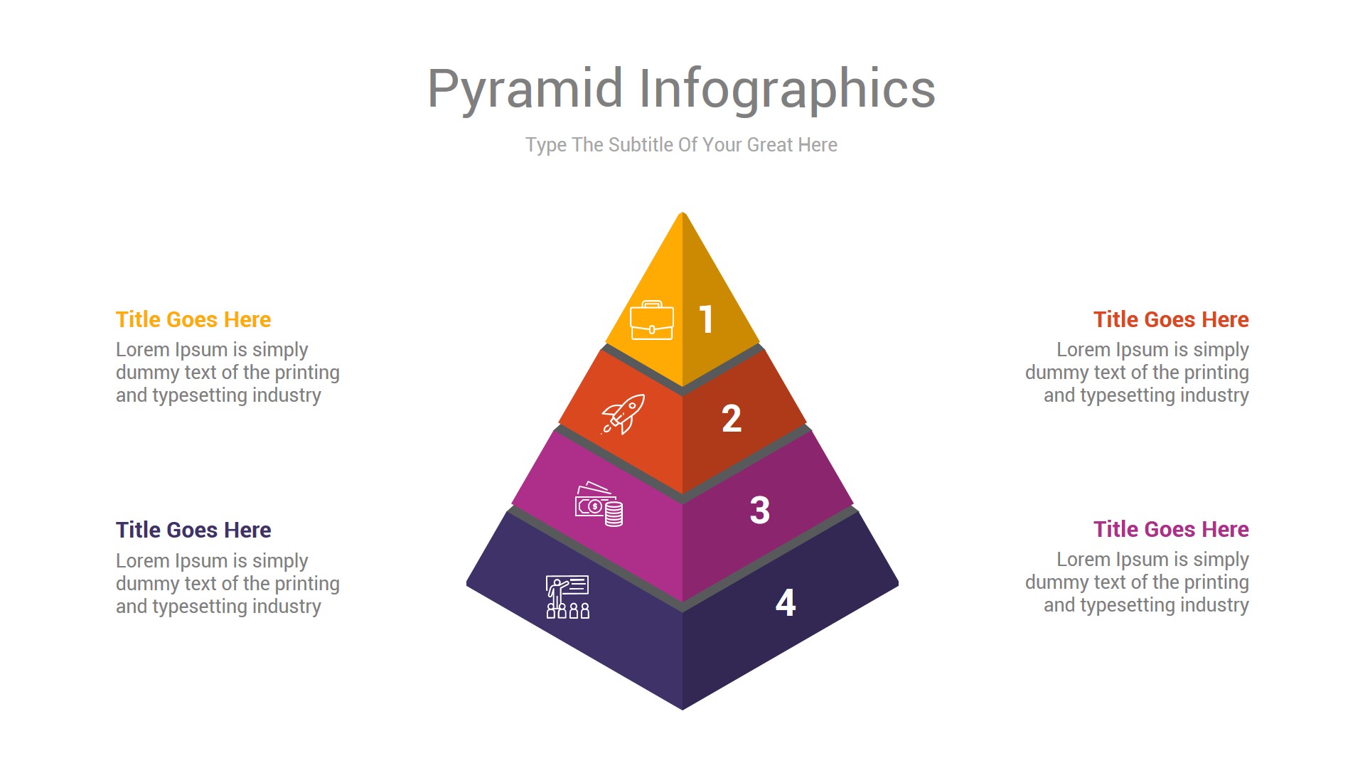 Pyramid Infographics Google Slides Diagram, Presentation Templates