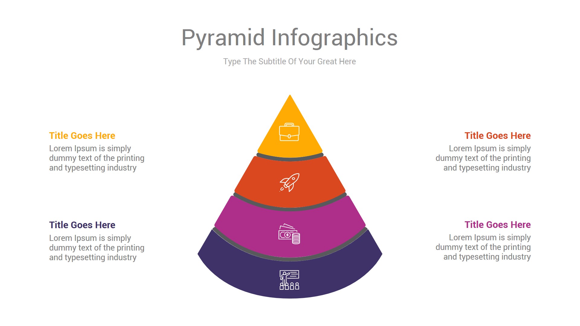 Pyramid Infographics Google Slides Diagram, Presentation Templates