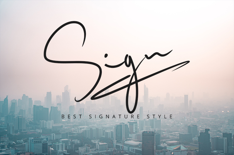 Sign - Brush Signature Font, Fonts | GraphicRiver