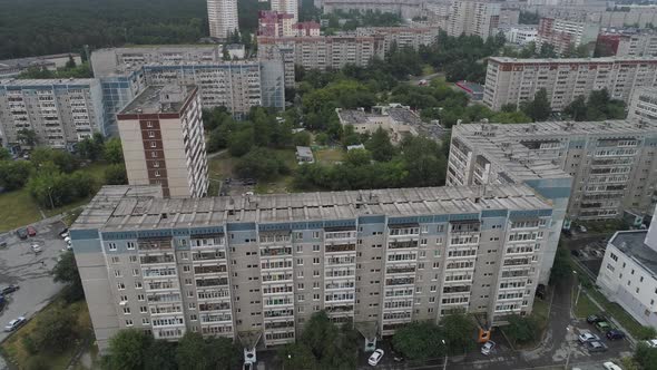 Old Soviet Russian high-rise houses 03, Stock Footage | VideoHive