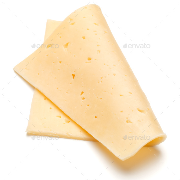 cheese slice isolated on white background cutout Stock Photo by natika