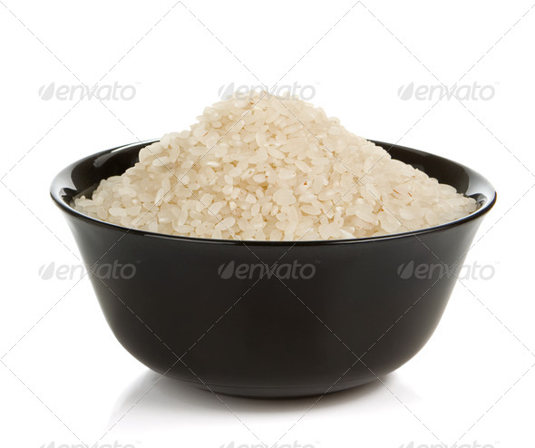 rice in plate isolated on white Stock Photo by seregam | PhotoDune