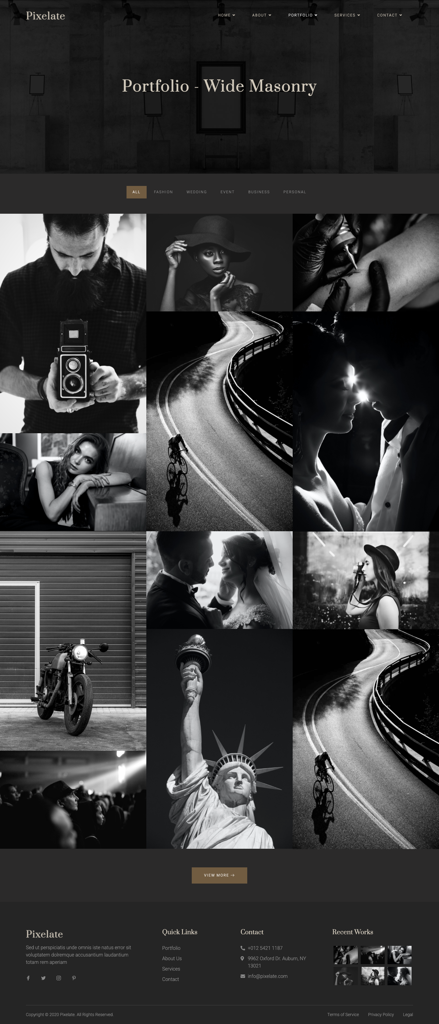 Pixelate - Portfolio & Photography Elementor Template Kit by jegtheme