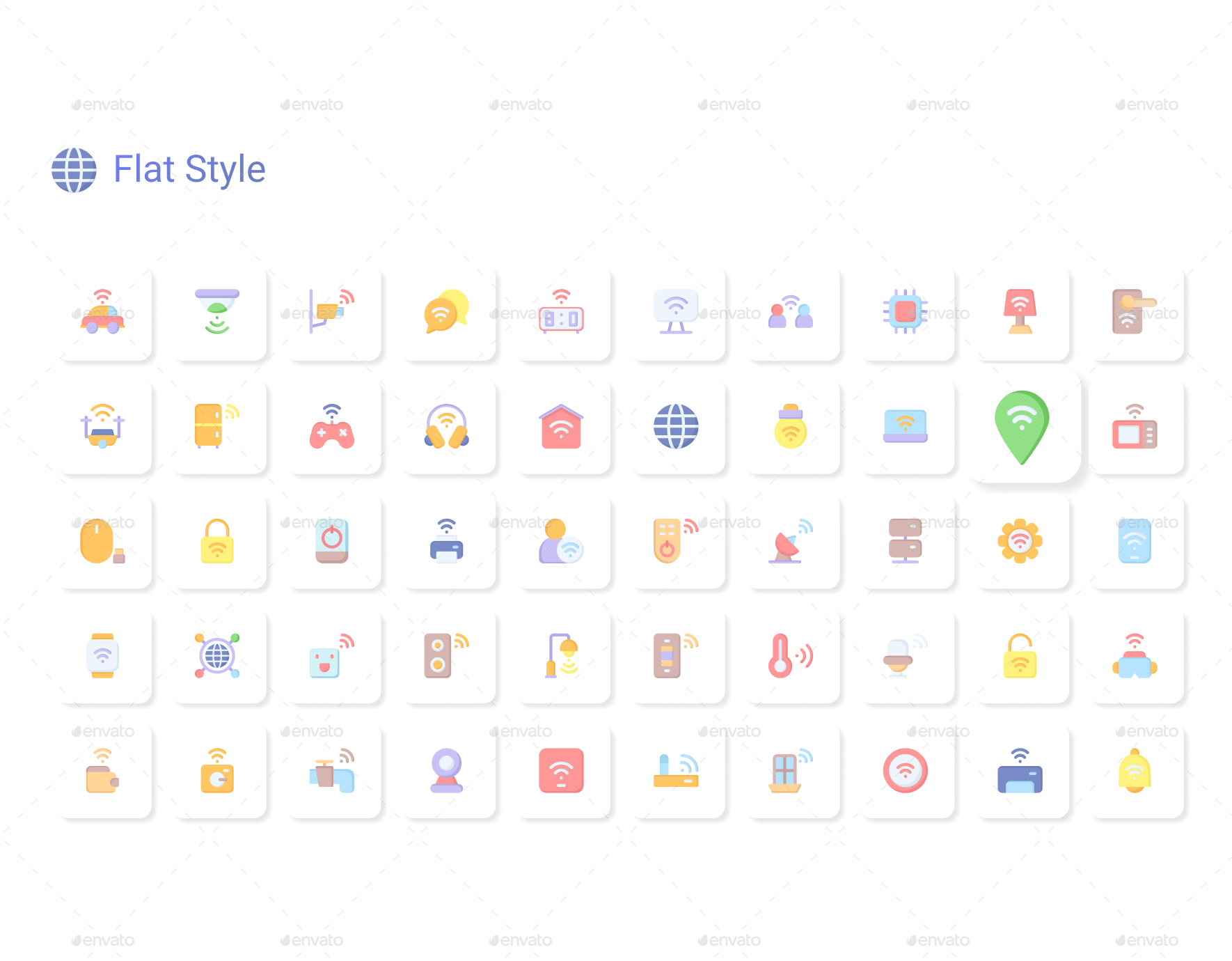 Internet Of Thing Icon Pack, Icons | GraphicRiver