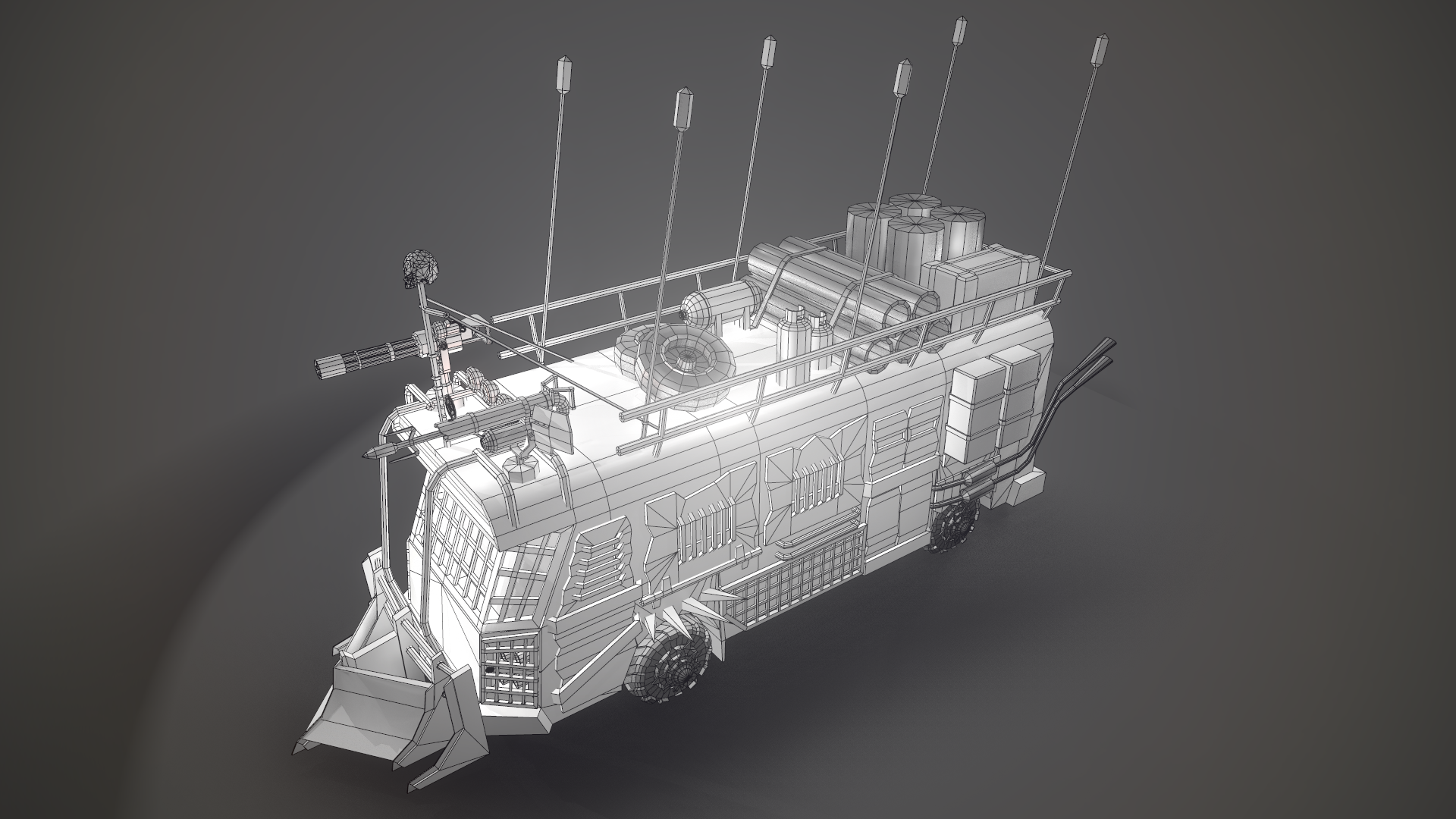 Post Apocalyptic Bus by Havolk | 3DOcean