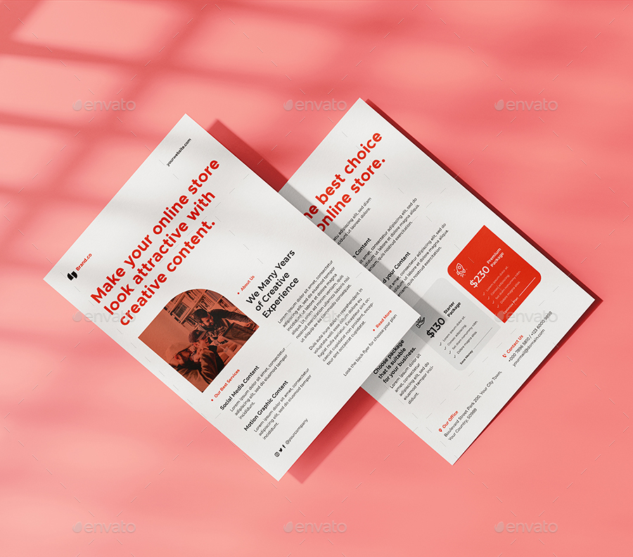 Creative Content Flyer Template, Print Templates | GraphicRiver