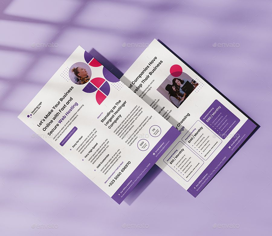 Web Hosting Flyer Template, Print Templates | GraphicRiver