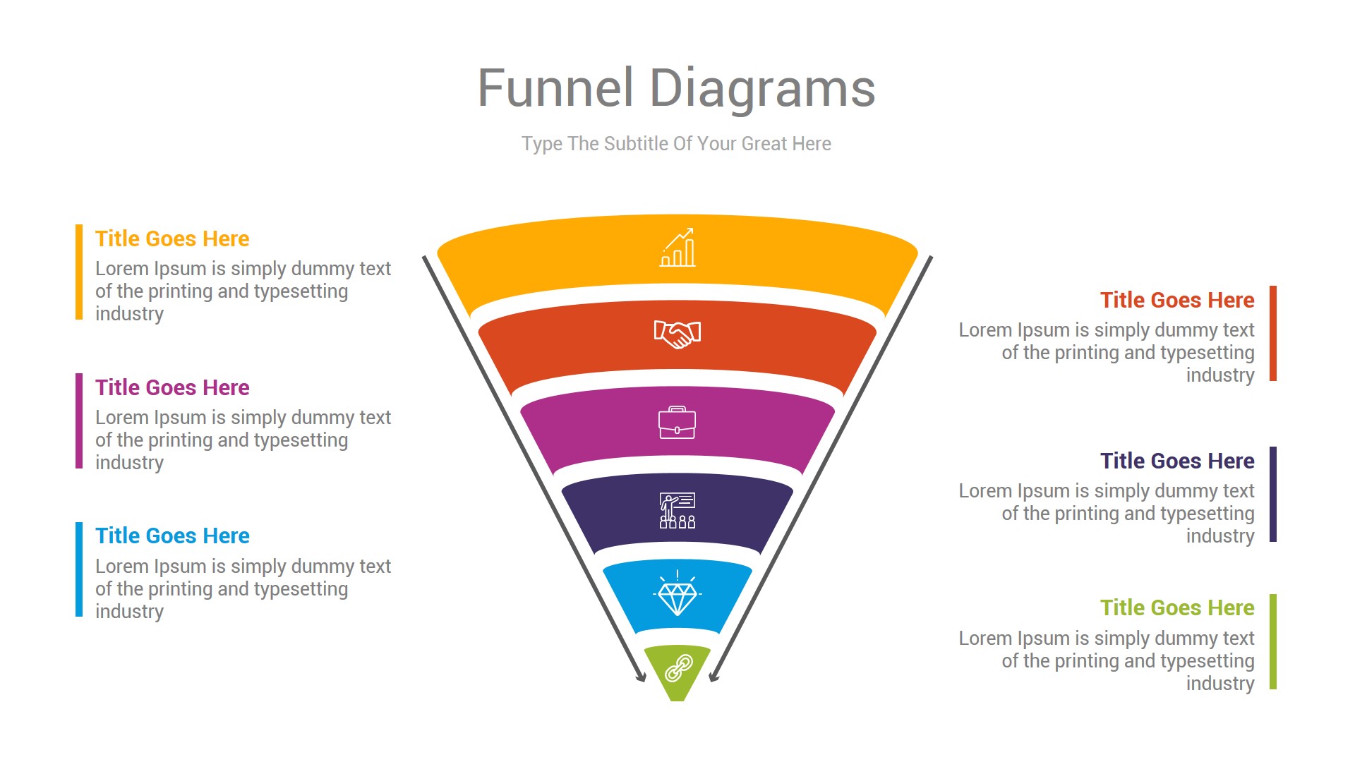 Funnel Diagrams Keynote and Illustrator Template, Presentation Templates