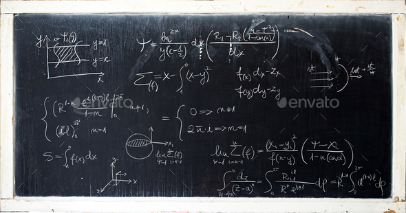 Beautiful mathematical seamless pattern with algebra equations, figures ...