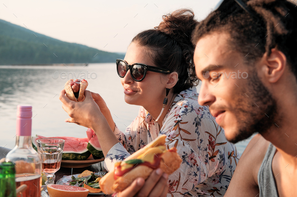 People eating fast food Stock Photo by AnnaStills | PhotoDune