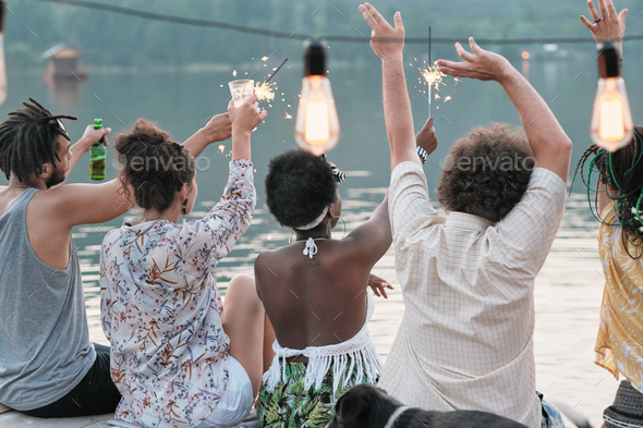 People celebrating outdoors Stock Photo by AnnaStills | PhotoDune