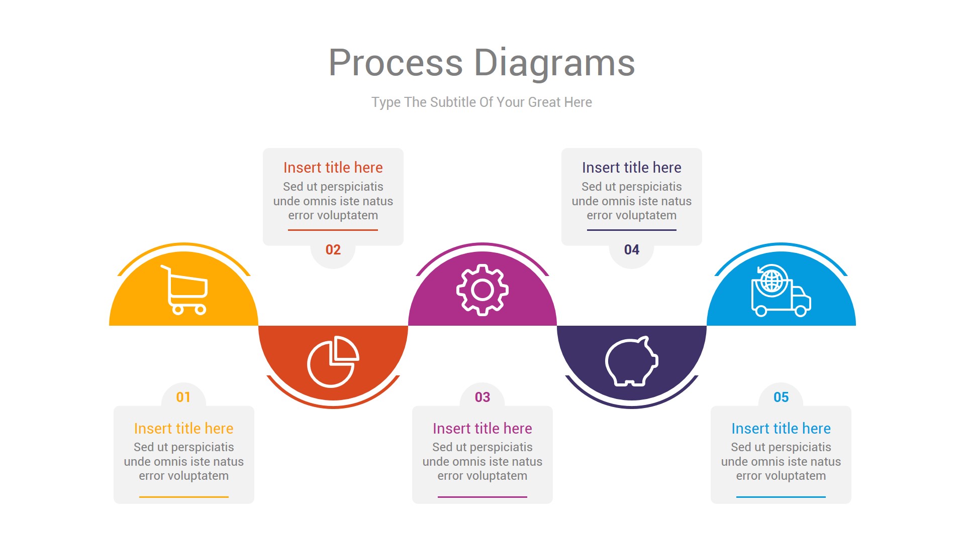 Process Flow Diagram Keynote and Illustrator Template, Presentation ...