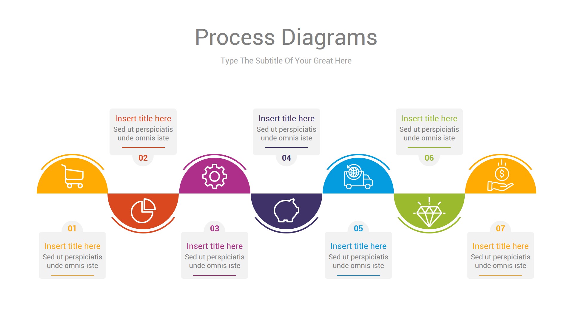Process Flow Diagram Keynote and Illustrator Template, Presentation ...