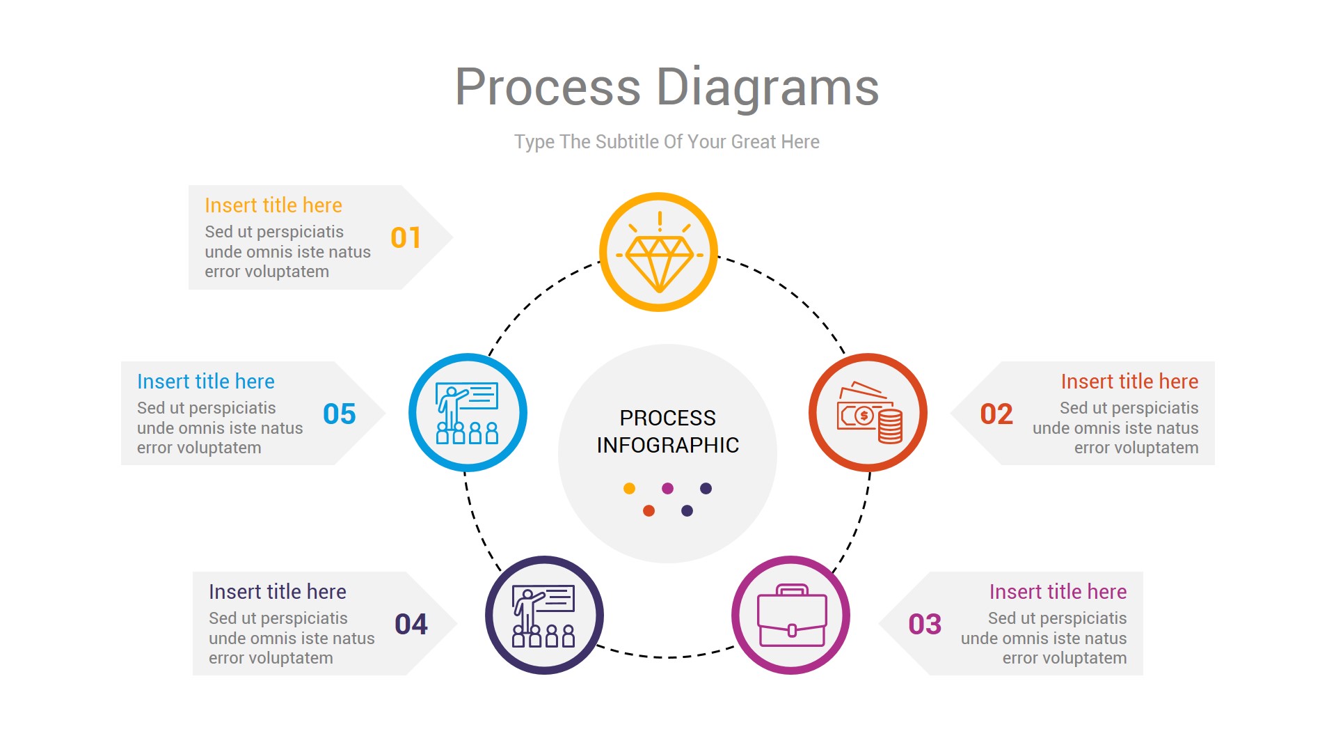 Process Flow Diagram Keynote and Illustrator Template, Presentation ...