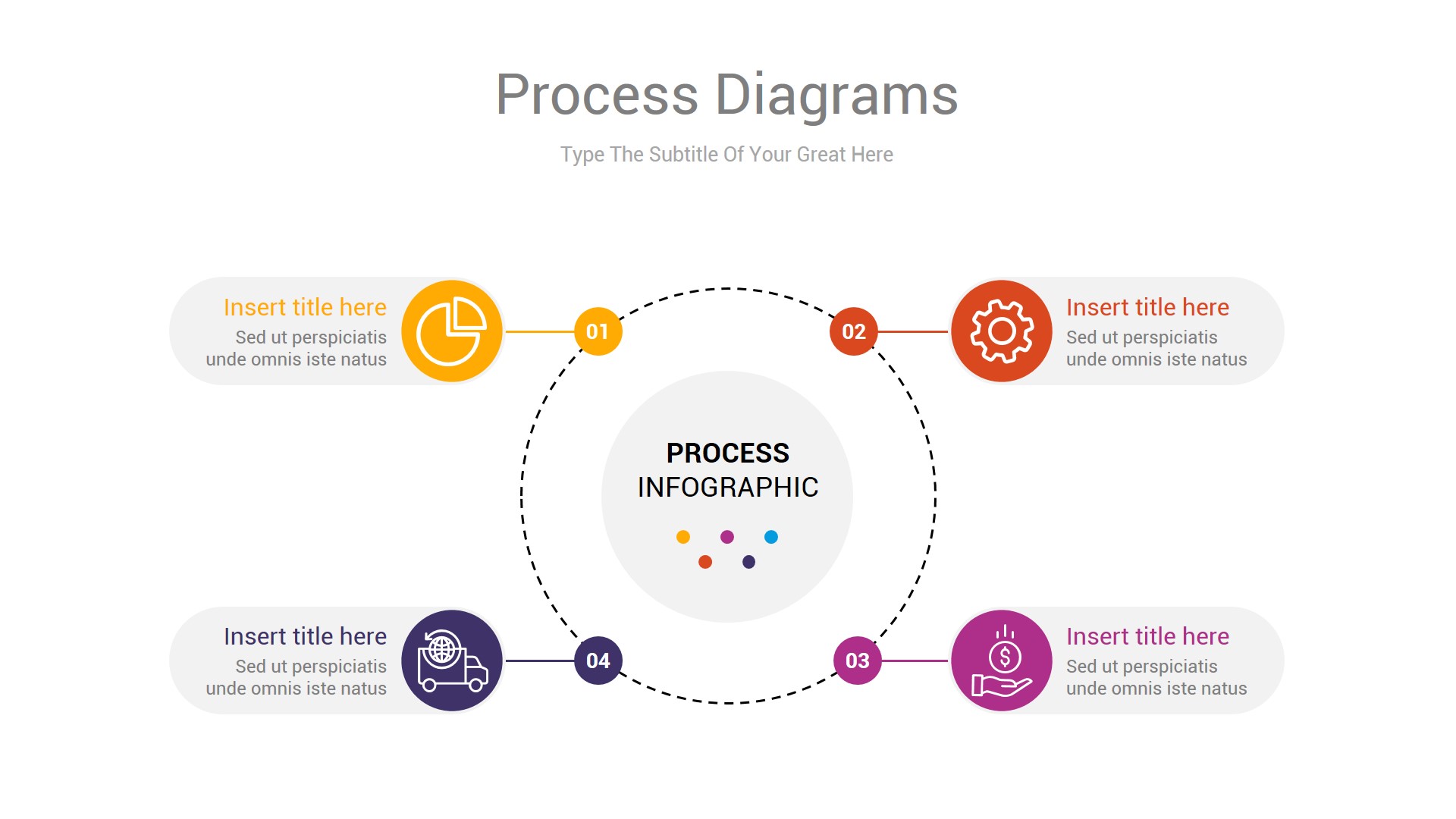 Process Flow Diagram Keynote and Illustrator Template, Presentation ...