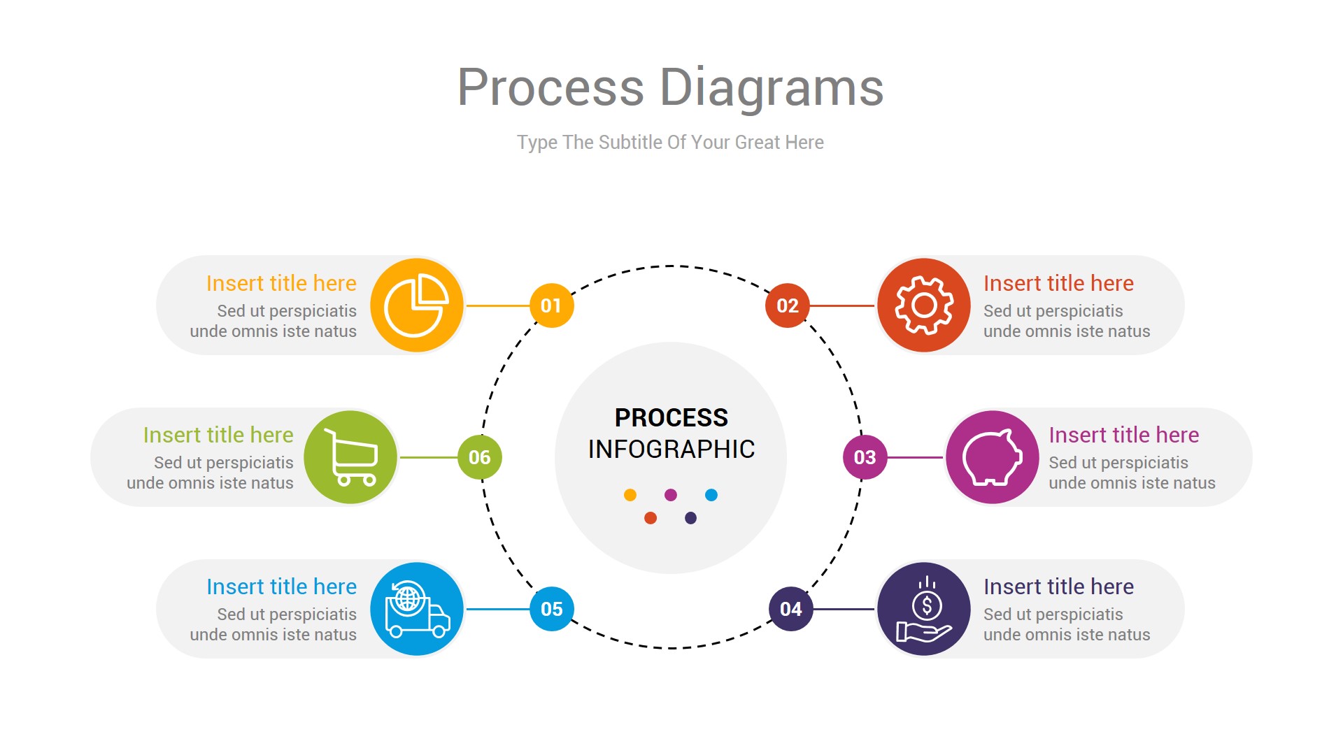 Process Flow Diagram Keynote and Illustrator Template, Presentation ...