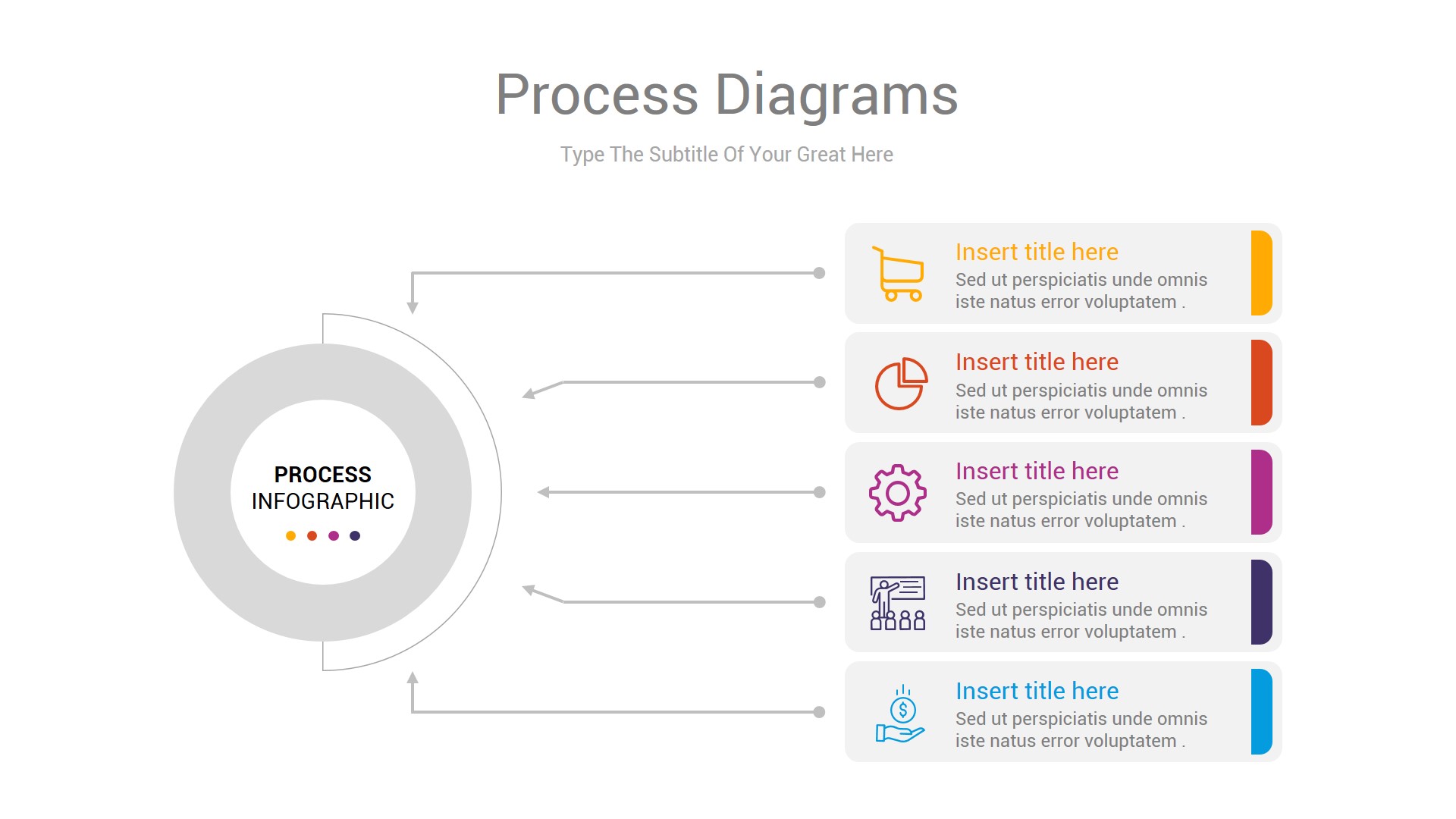 Process Flow Diagram Keynote and Illustrator Template, Presentation ...