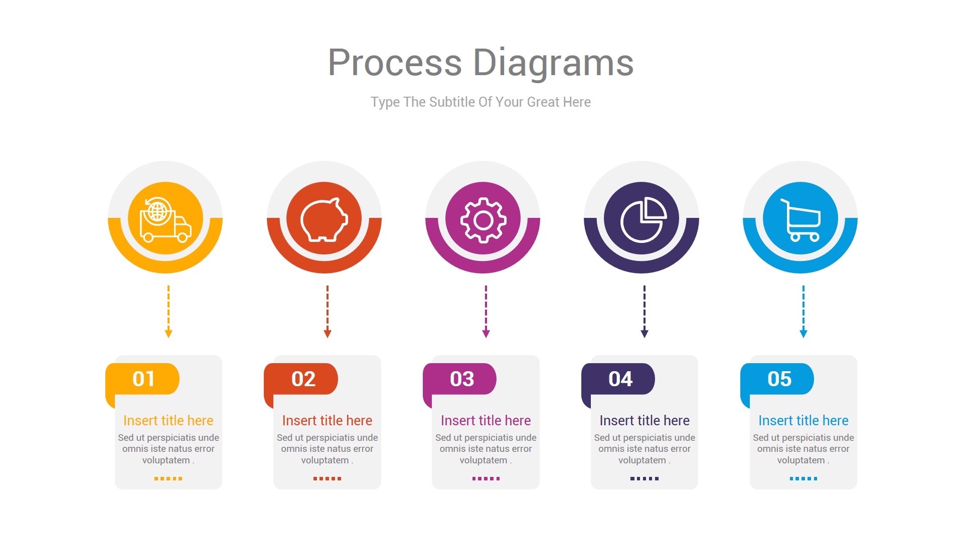 Process Flow Diagram Keynote and Illustrator Template, Presentation ...