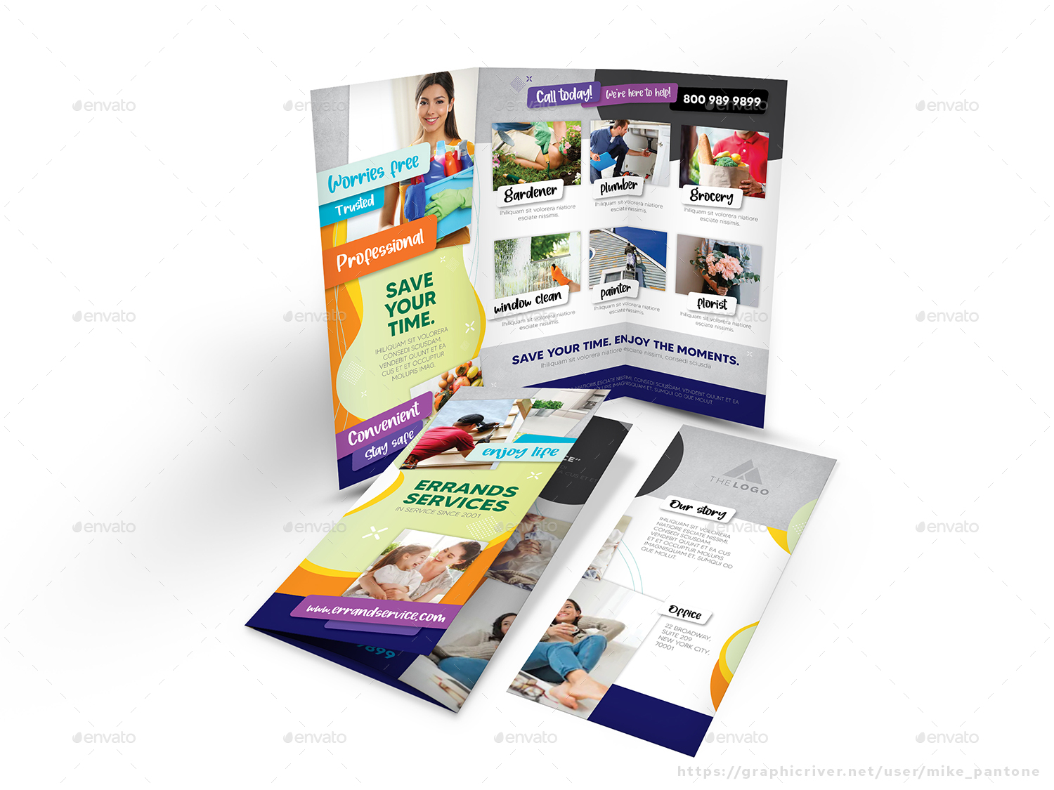 Errand Service Print Bundle, Print Templates | GraphicRiver