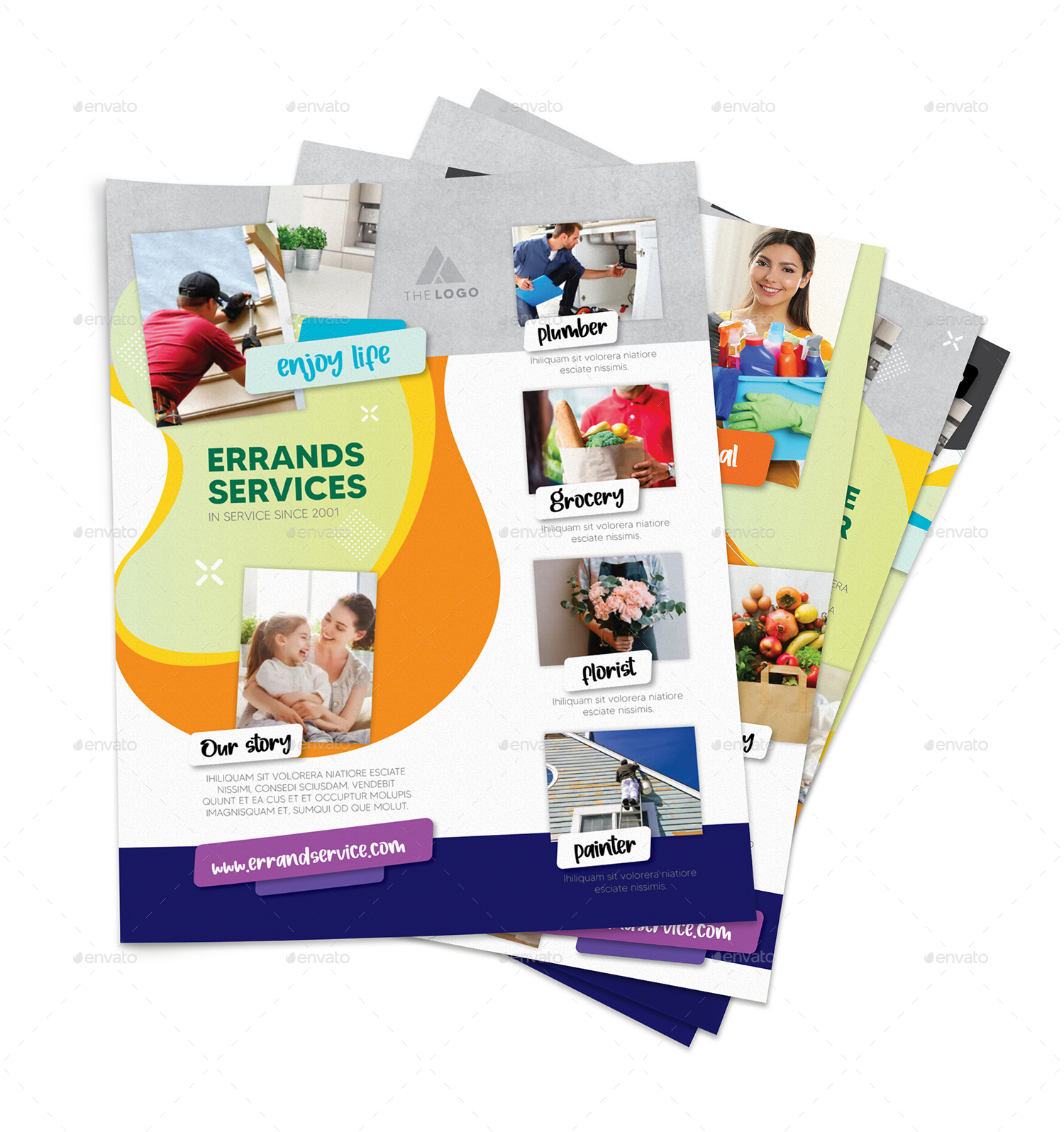 Errand Service Print Bundle, Print Templates | GraphicRiver