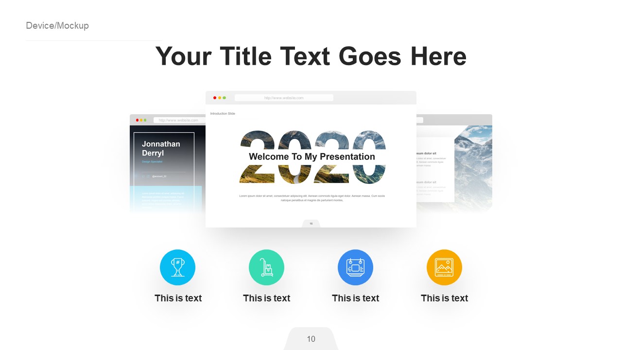 Device and Mockup PowerPoint Presentation Template, Presentation Templates