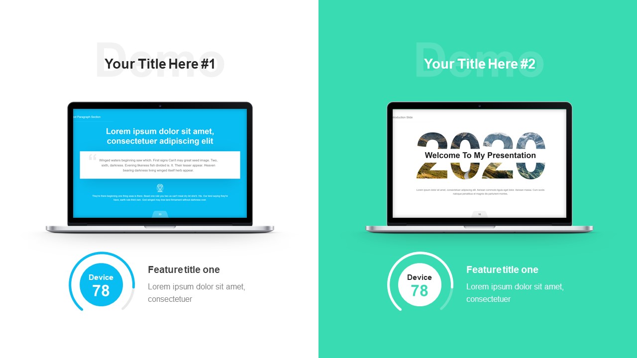 Device and Mockup PowerPoint Presentation Template, Presentation Templates