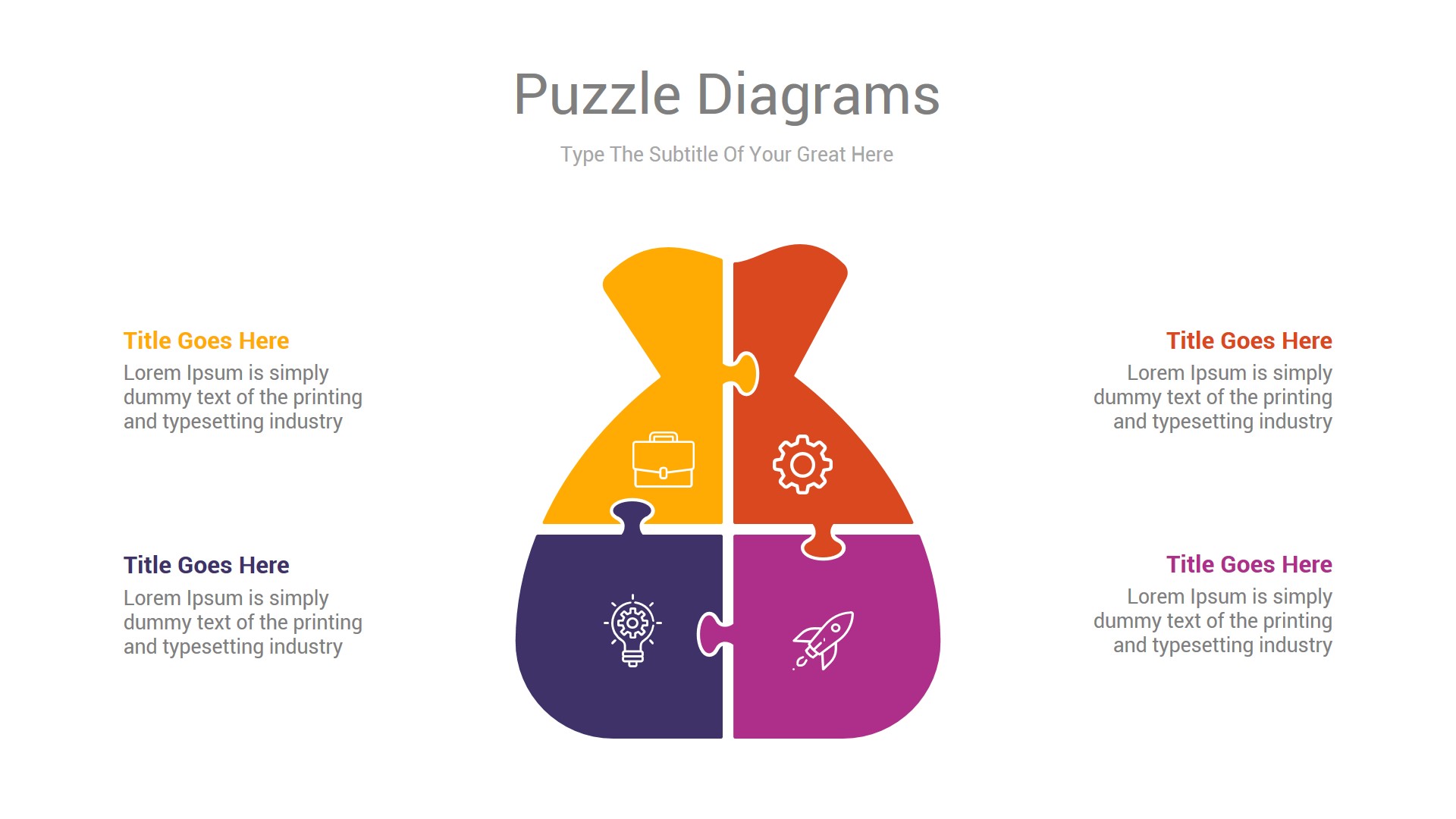 Puzzle Google Slides and Illustrator Diagrams, Presentation Templates