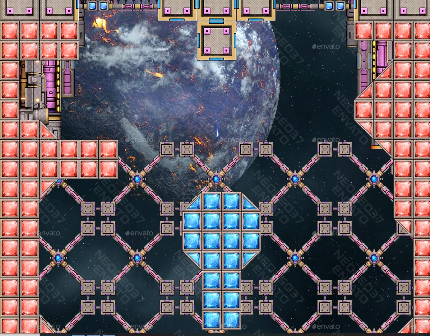 Space Scifi Tileset Vol.3, Game Assets | GraphicRiver