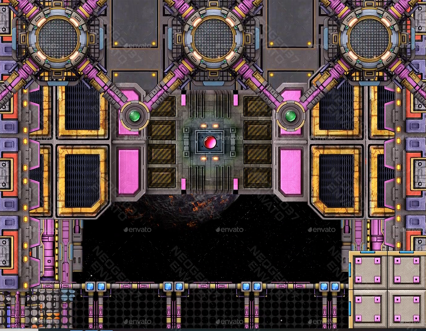 Space Scifi Tileset Vol.3, Game Assets | GraphicRiver