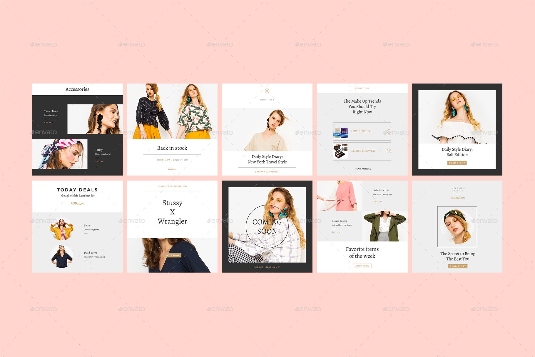50 Instagram Stories & Post Template, Web Elements | GraphicRiver