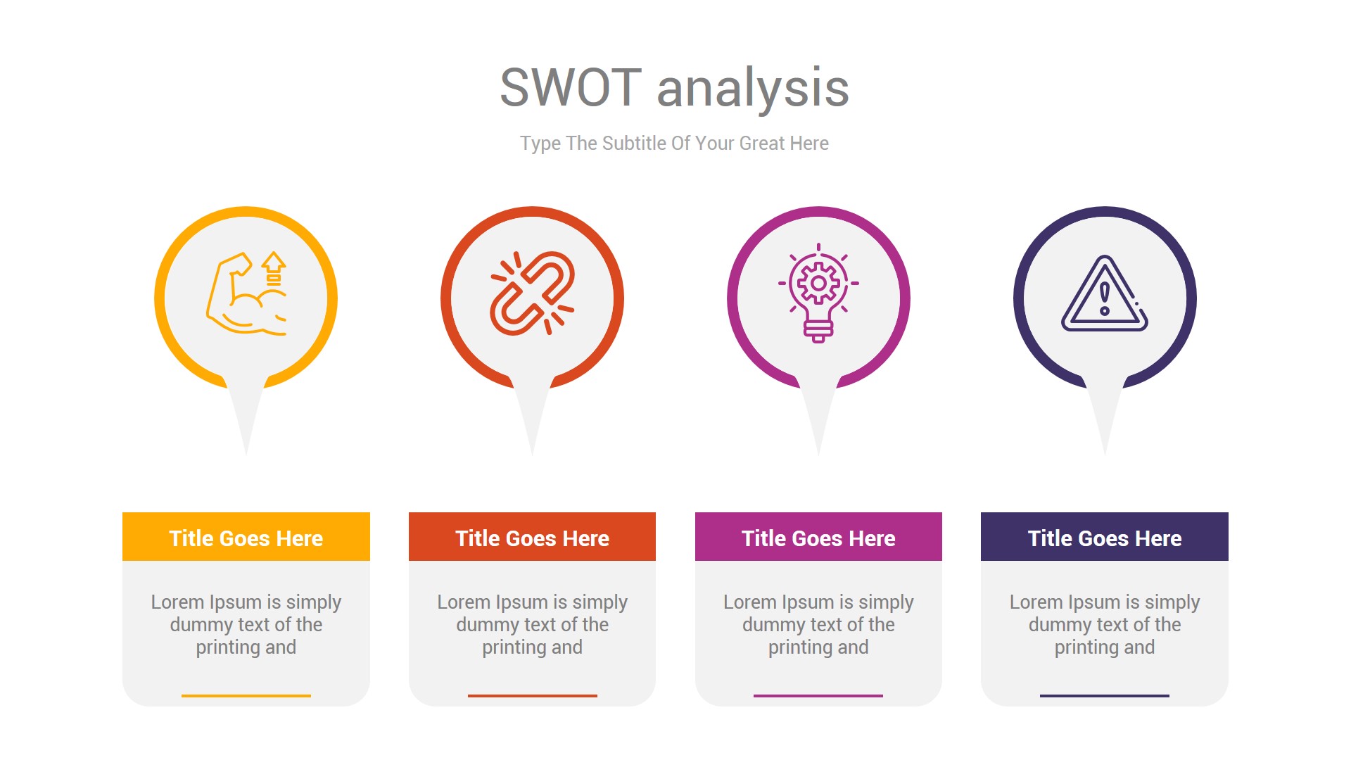 SWOT Analysis Google Slides & Illustrator Template, Presentation Templates