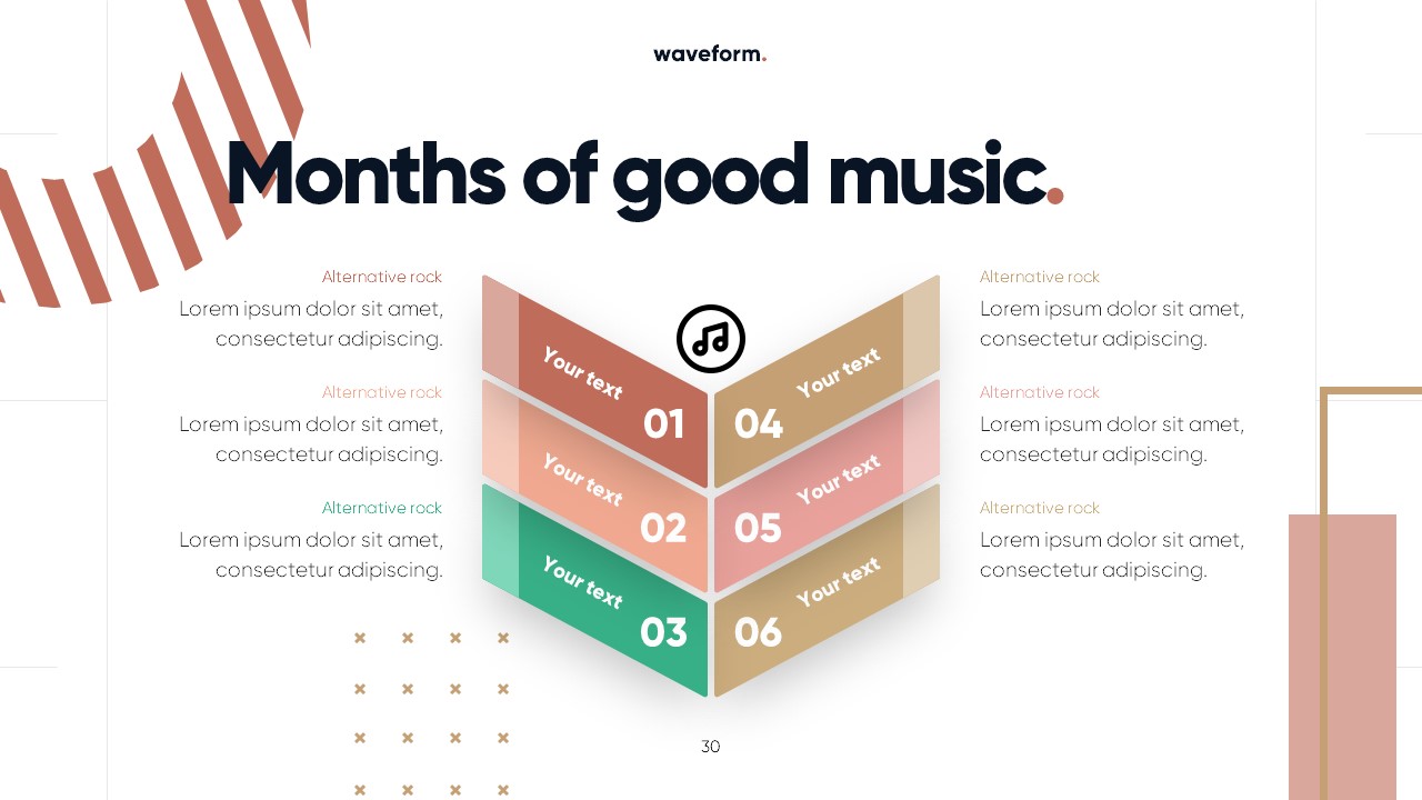 Waveform Music PowerPoint Presentation Template Template Fully Animated ...