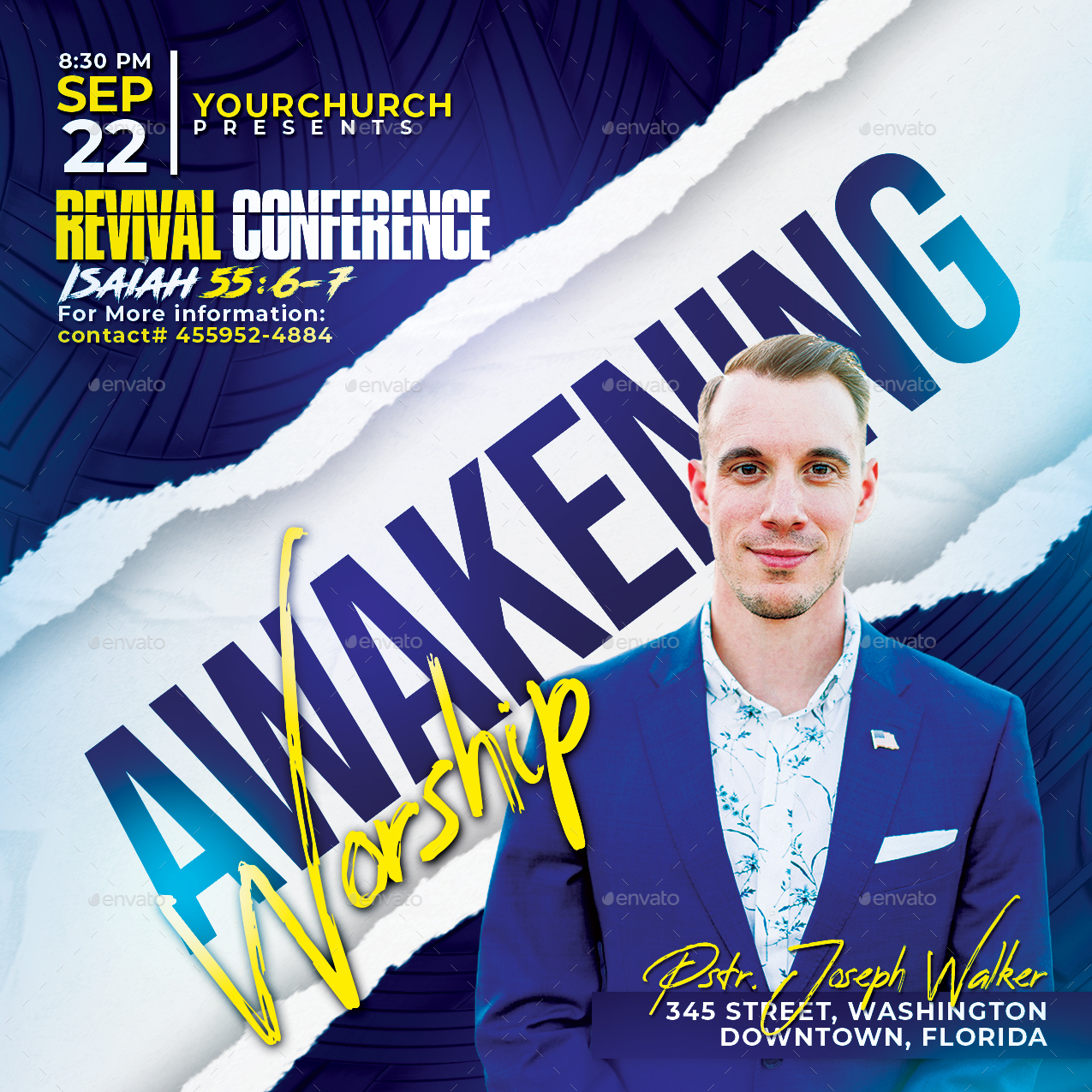 Awakening Worship Church Flyer/Poster, Print Templates | GraphicRiver