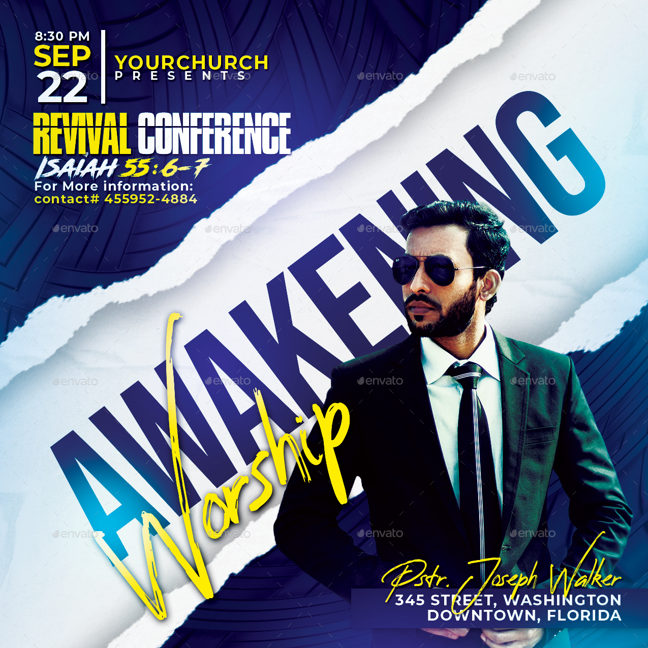 Awakening Worship Church Flyer/Poster, Print Templates | GraphicRiver