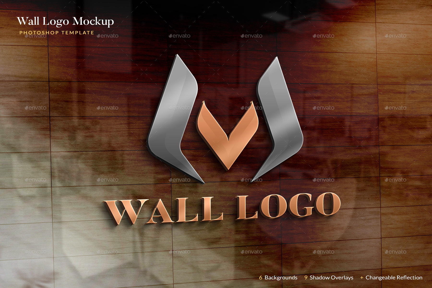 Wall Logo Mockup, Graphics | GraphicRiver