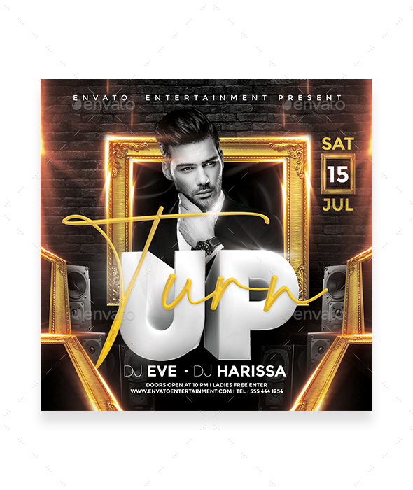 Turn up Flyer, Print Templates | GraphicRiver