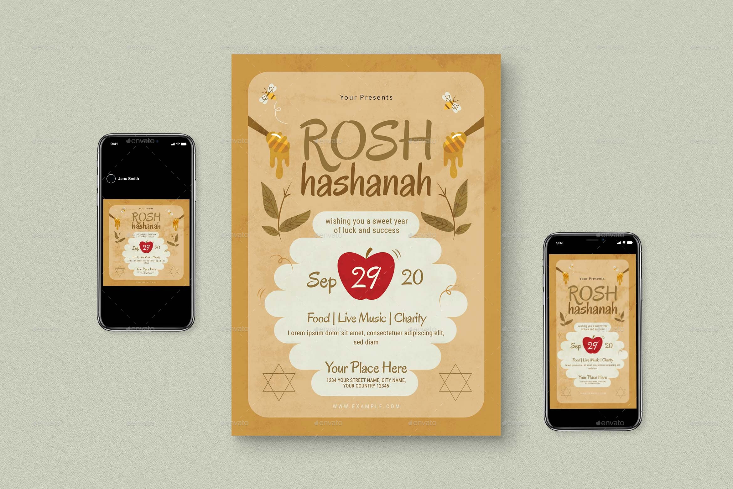 Rosh Hasanah Flyer Set, Print Templates | GraphicRiver