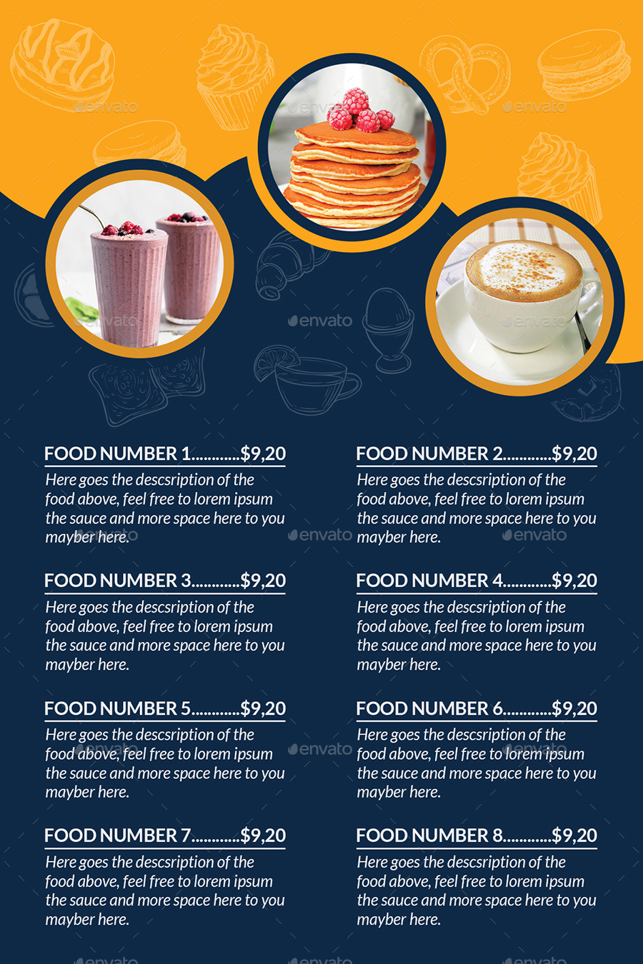 Pancake Breakfast Table Tent Template, Print Templates | GraphicRiver