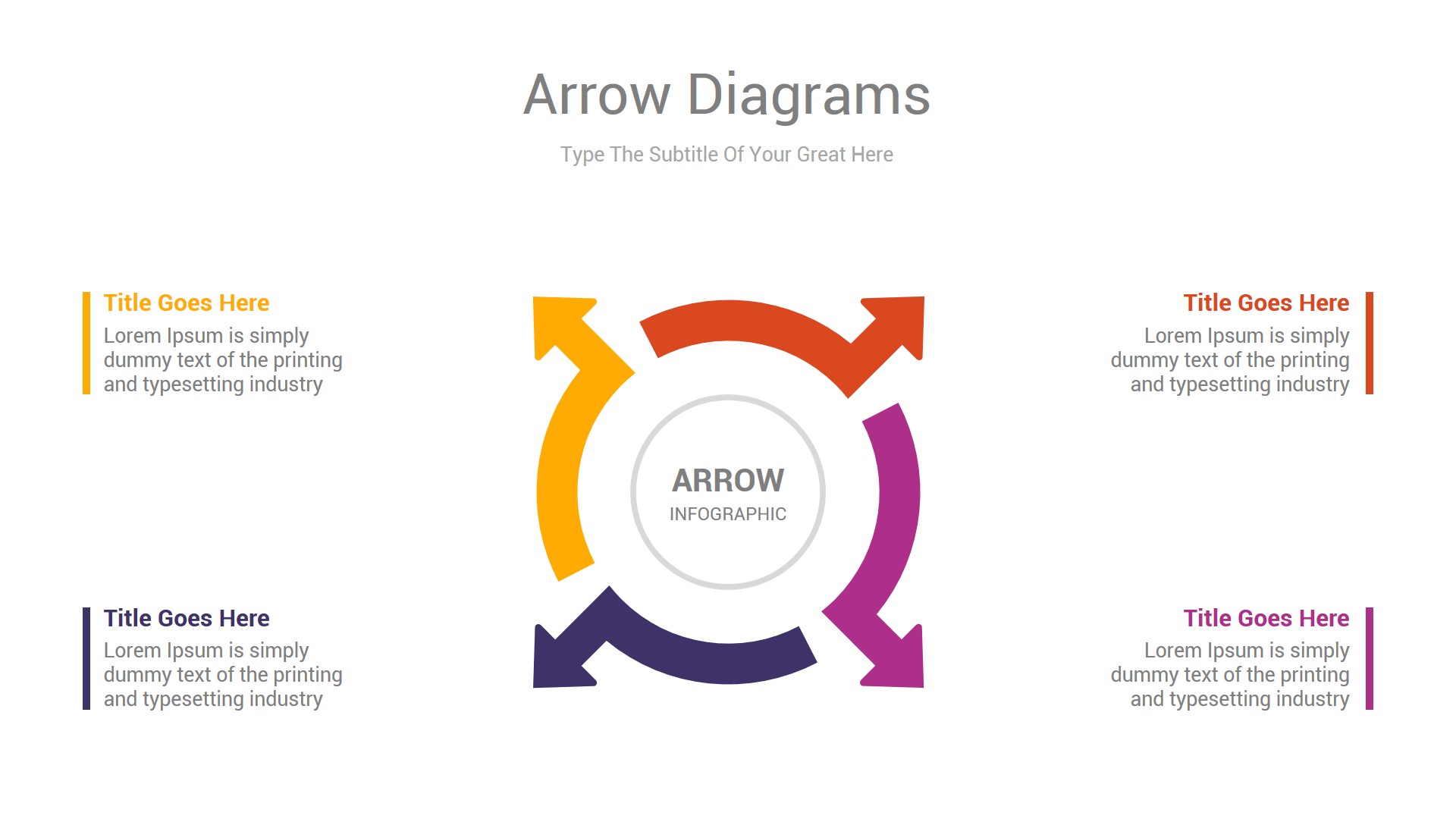 Arrow Diagrams Google Slides & Illustrator Template, Presentation Templates