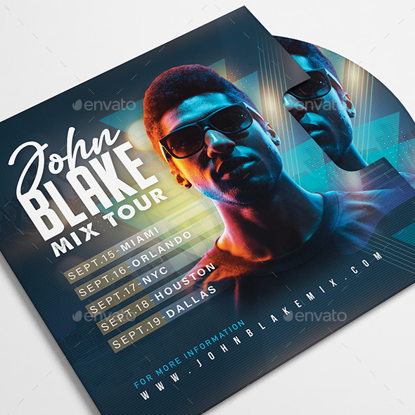 DJ Mix Tour Flyer, Print Templates | GraphicRiver