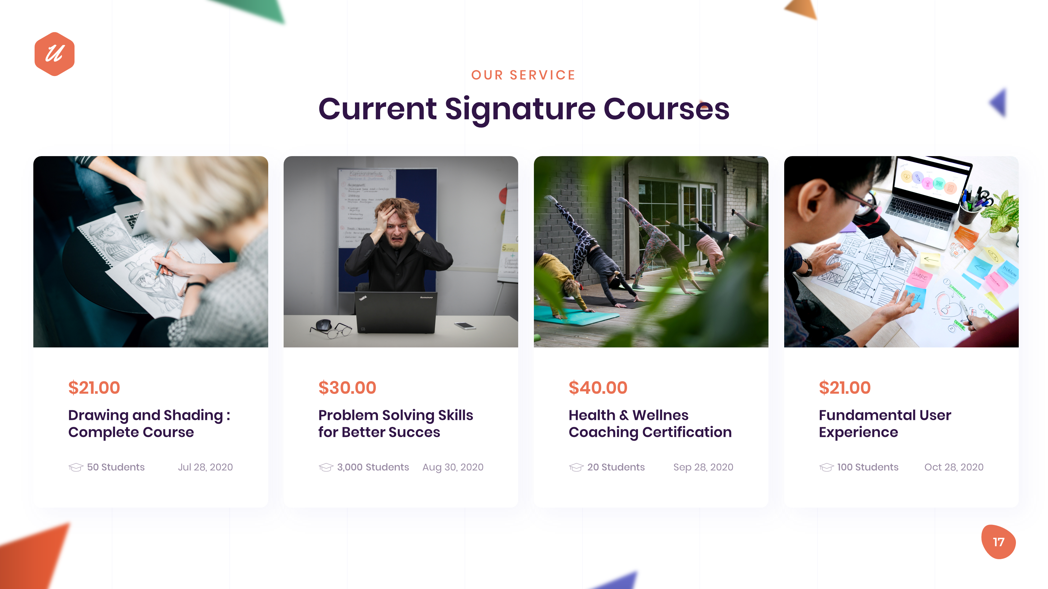 uCademy - Education Course Google Slides Template, Presentation Templates