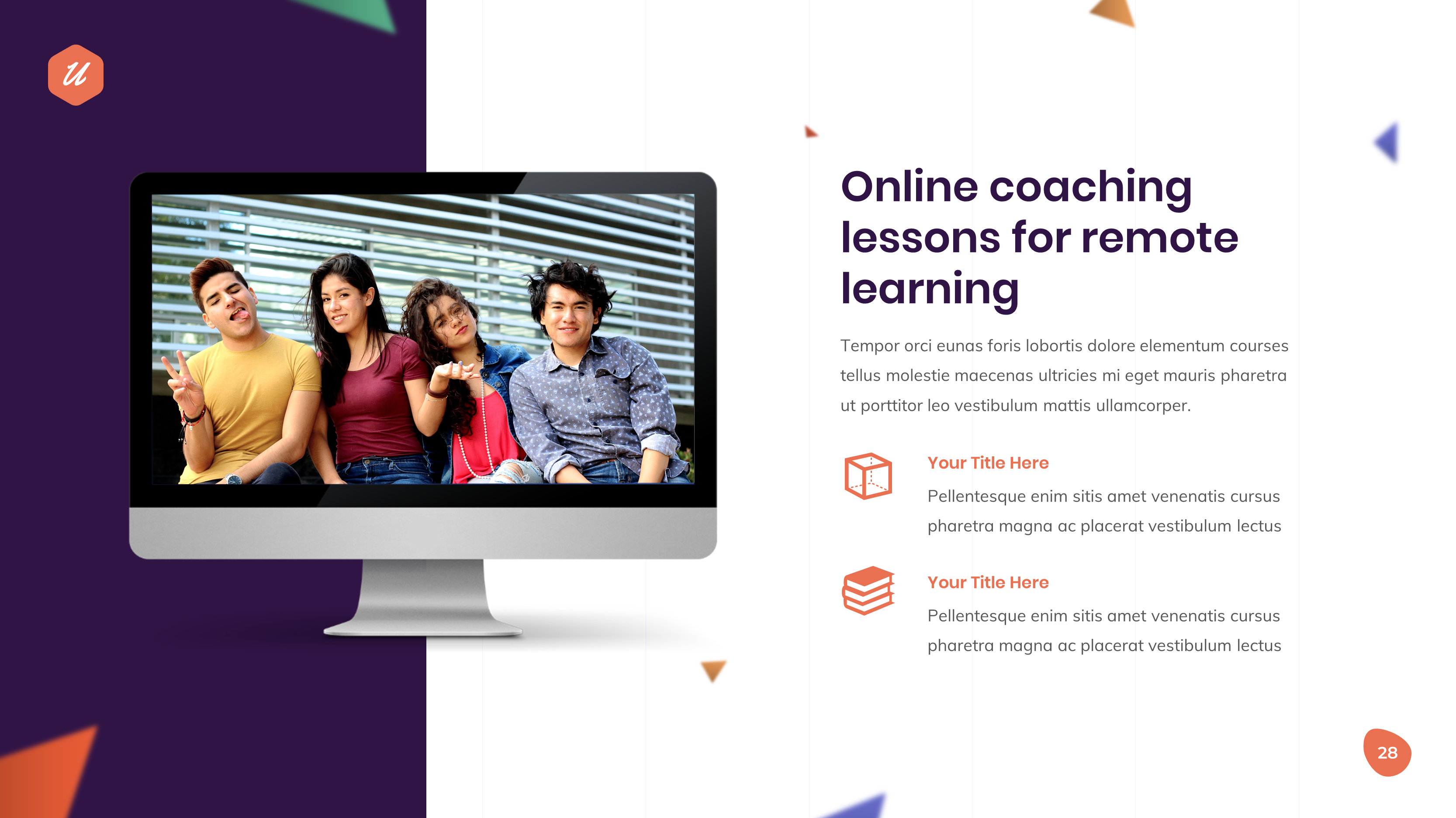 uCademy - Education Course Google Slides Template, Presentation Templates