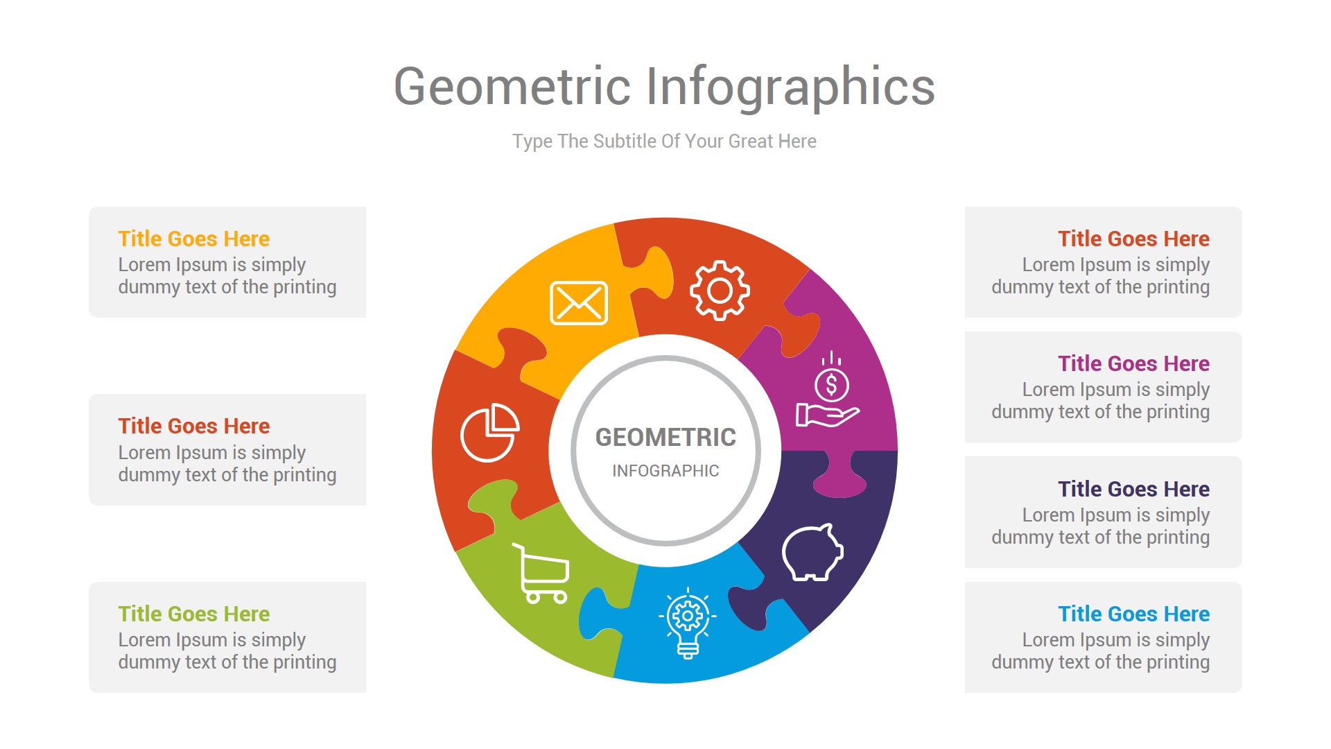 Geometric Infographics Google Slides & Illustrator Template by Neroox